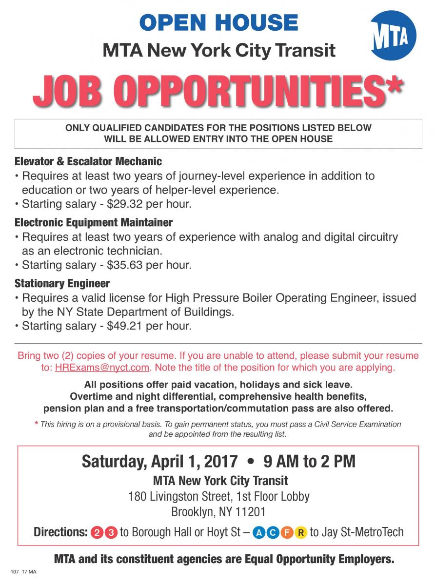 Job Opportunities at MTA | Transportation Diversity Council